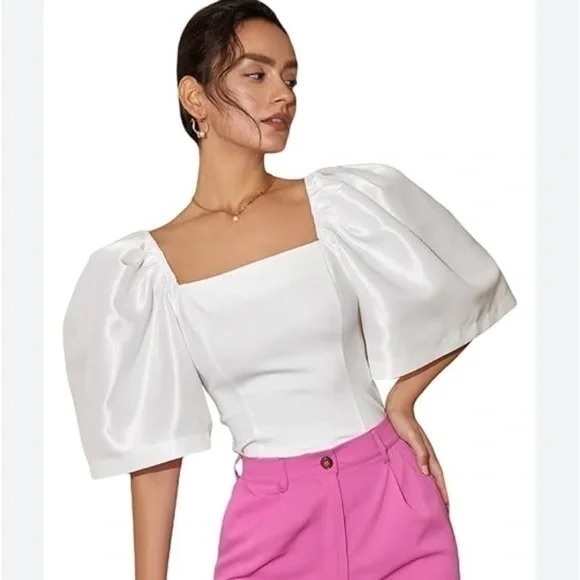 amy enjoy life | Tops | Amy Enjoy Life Puff Sleeves Corquette Fairy ...